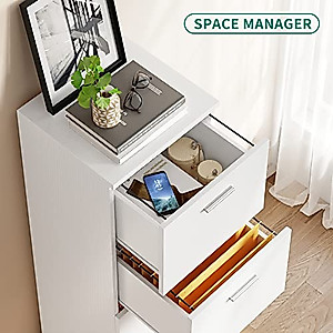 YITAHOME 4-Drawer File Cabinet with Lock, 15.86" Deep Vertical Filing Cabinet for Letter A4-Sized Files, Need to Assemble, Storage Cabinet for Home Office, White