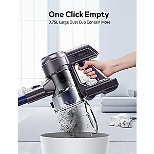 Voweek Cordless Vacuum Cleaner, 250W Powerful Stick Vacuum, 6 in 1 Lightweight Vacuum Cleaner with 3 Modes, LED Display, 40Mins Runtime Handheld Vacuum for Home Pet Hair Car