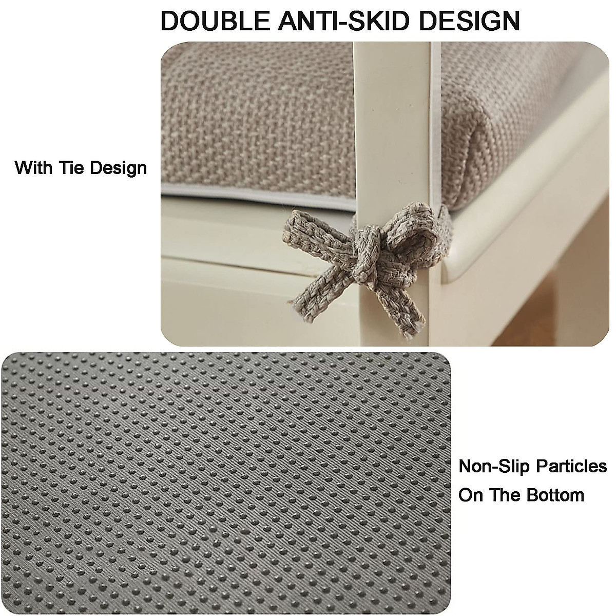 ZTGL Indoor Kitchen Chair Pads/Dining Room Chair Cushions 16"X16" Square Thicken Chair Pad,Density Sponge Filling, Comfortable Soft Pain Relief Office Chair Cushion with Ties,Dark Green,40x40x6 cm