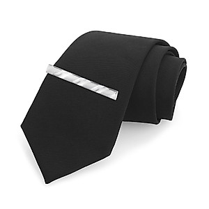 Tie Clip Set of Men Classic Jewelry Gift, 10 Pcs of Silver Tone, 2.3 Inches