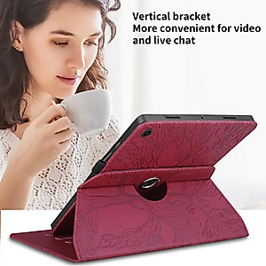 Tablet PC Case Compatible With Samsung Galaxy Tab A8 10.5-Inch 2021 (SM-X200/X205/X207) Tablet Case 360 Degree Rotating Stand Foldable Tablet Case Tree Of Life Embossed Shell Tablet home ( Color : Ver