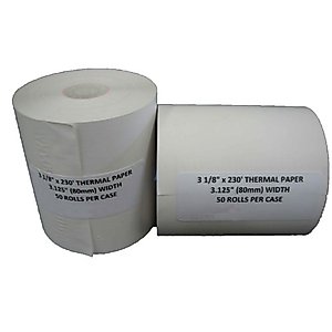 NCR 856348 Thermal Receipt Paper, 3-1/8" x 230' White (50 Rolls)