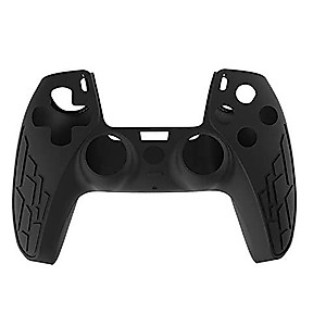 Anti-Slip Silicone Protective Case Cover Skin for Sony Playstation 5 PS5 Controller Gamepad Game Accessories (Black)