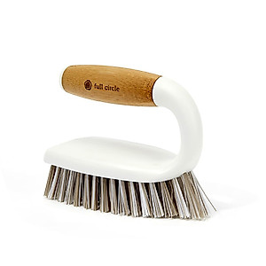 Full Circle Tough Stuff All-Purpose Scrub Brush, White 4.45" x 5.12" x 3.82"