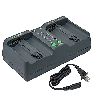 Wasabi Power Battery (2-Pack) and Dual Charger for Nikon EN-EL18, EN-EL18a, EN-EL18b, EN-EL18c and Nikon D4, D4S, D5, D6, D850 (with adapters/Grips)