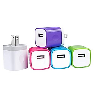 USB Wall Plug,GiGreen Single Port Fast Charging Block 5Pack USB Charging Plug Cube Wall Adapter Compatible iPhone 14 13 Pro Max 12 11 X 8 7 6S SE,Samsung Galaxy A14 5G S23 Ultra A13 A23 S21 FE S22 S20