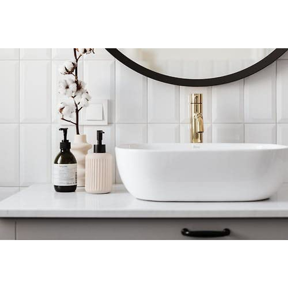 Juvielich Faucet Adapter, Fit for 0.87" Female Thread to 0.79" Male Thread Faucet Adapter, Rustproof Copper Faucet Adapter for Sink Faucets Silver