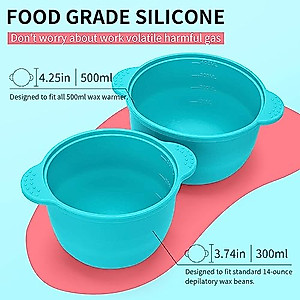 LEMONTRA Waxing Accessories Kit, 2 Heat Safe Silicone Bowls, 2 Spray Bottles