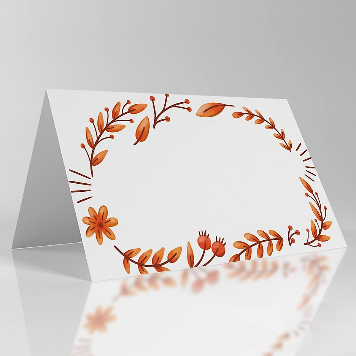 25 Thanksgiving Day Place Cards Tent Cards Seating (3.5 x 2 in), Fall Leaves Table Name Cards for Thanksgiving Party, Food Labels, Dinner Parties, Banquets, Baby Shower / YJZW008J