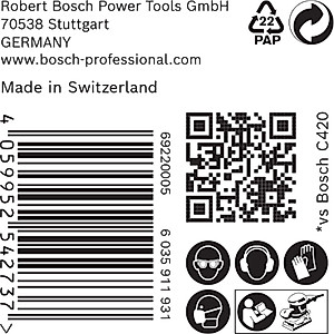 Bosch Professional 50x Expert C470 Sandpaper (for Hardwood, Paint on Wood, 93x186 mm, Grit 40, Accessories Orbital Sander)