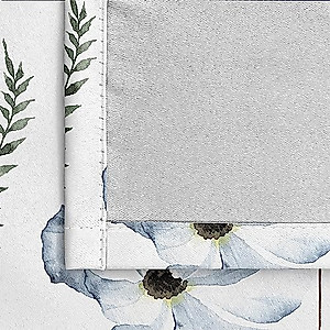 Blackout Curtains 84 inch Length 2 Panels Set Floral Artistic Drapes Leah Beige Poppy Flowers Light Blocking Thermal Black Liner Sound Proof Curtains for Bedroom Living Room, 42 x 84 inches