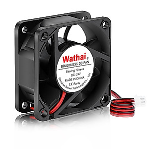 Wathai 60mm x 25mm 24V Case Fan 2Pin DC Brushless for DIY Exhaust Cooling Project
