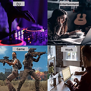 OONOL Gaming Headphones, Rotated Earmuffs, Retractable Microphone, Bass Sound, On Ear Wired Noise Cancelling Headset for PC, PS4, PS5, Xbox One, Switch, Laptop, 3.5MM Jack (Black)