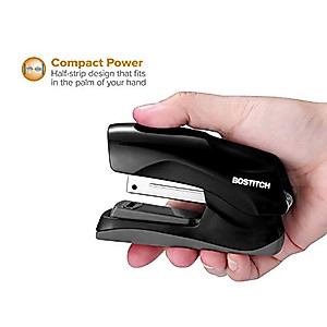 Bostitch Stapler with Staples Value Pack Set, Heavy Duty Stand Up Stapler, Black, 40 Sheet Capacity with 5000 Staples, Small Stapler Size, Fits Into The Palm of Your Hand (B175-BLK -VP)