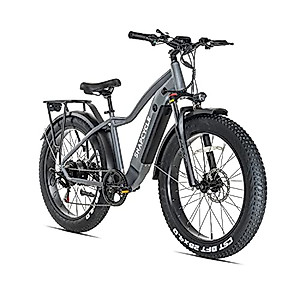 Snapcycle R1 Electric Bike Adults 750W Motor 48V 14Ah Samsung Lithium-Ion Battery Removable 26'' Fat Tire Ebike 28MPH Snow Beach Mountain Sand E-Bike Shimano 6-Speed