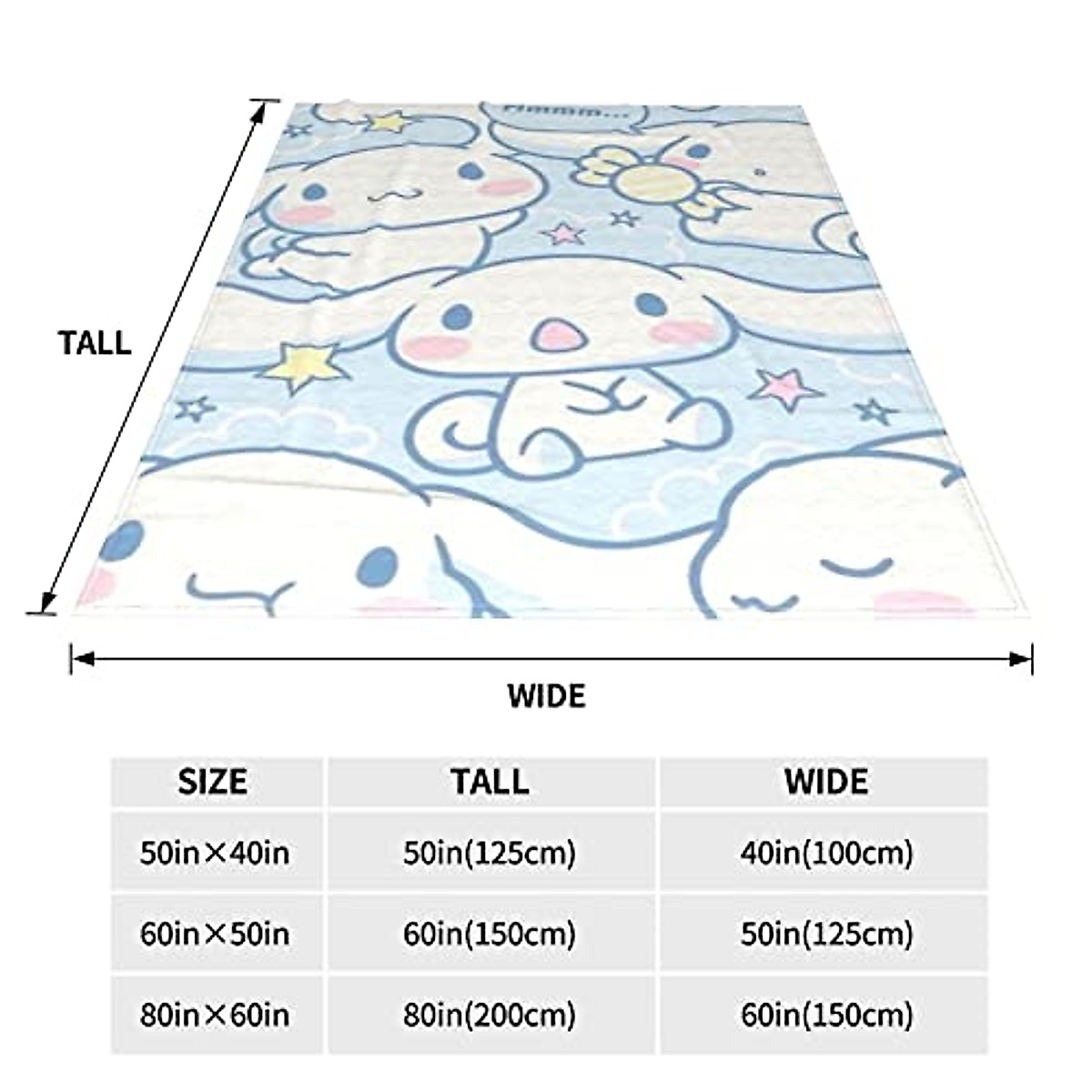 Blanket Soft Cozy Flannel Lightweight and Comfortable Bedroom Living Room Sofa Throw Blankets for Adults Kids,50"x40"