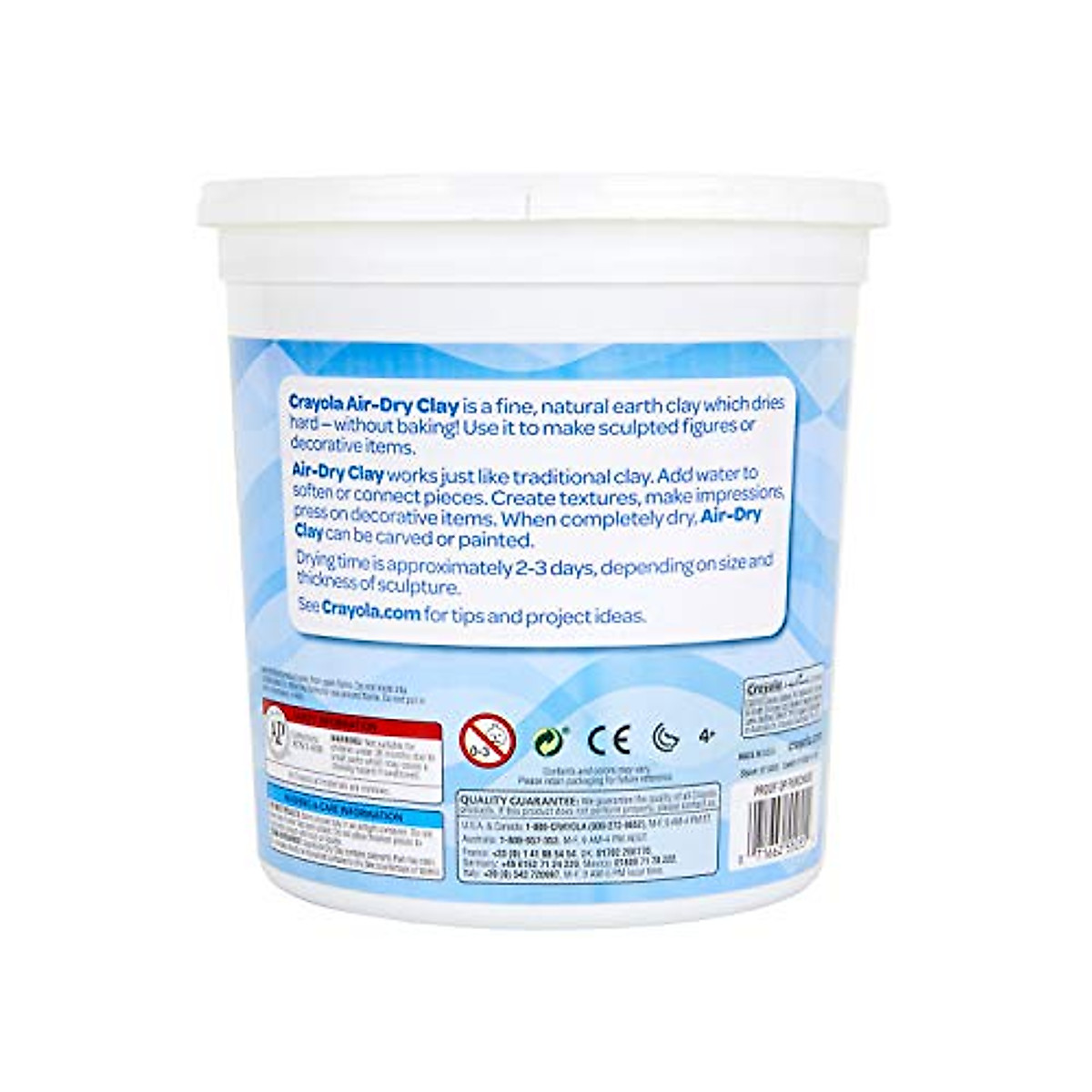 Crayola Air Dry Clay for Kids, Natural White Modeling Clay, 5 Lb Bucket [Amazon Exclusive]