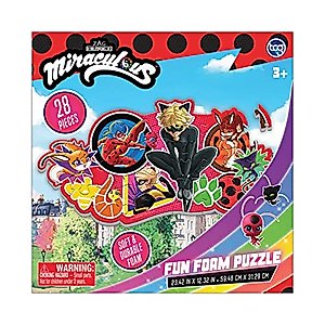 Miraculous Ladybug - Fun Foam Puzzle. Educational Gifts for Boys and Girls. Colorful Pieces Fit Together Perfectly. Great Birthday & Preschool Aged Learning Gift for Boys and Girls