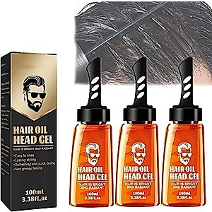 2 in 1 Hair Wax Gel with Comb, Long Lasting Men's Hair Styling Gel Tool Hair Wax, Lightweight Hair Styling Gel, Grooming Hair Gel Moisturizer for Hair Ends, Easy to Wash (3Pcs)