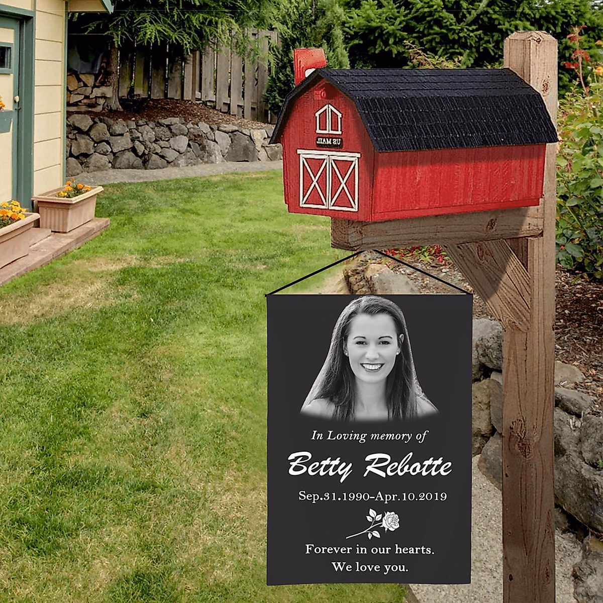 In Loving Memory of Gift for Your Love One, Personalized Garden Flags for Outside, Custom Outdoor Banners and Flags Memorial Flags for Cemetery Pool Room Yard Balcony