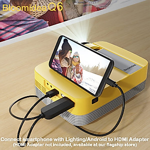 Projector 1080P Support, Movie Projector for Outdoor, Hi-Fi Speaker and Tripod Included，Mini Portable Home Theater Projector for TV Stick/HD/USB/AV/PS4/Laptop/PC