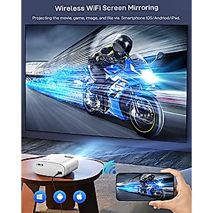 [Upgraded] WiFi Bluetooth Projector, VIDOKA Native 1080P Video Projectors with Dust Filter & Sleep Timer, 4K Supported Portable Outdoor Movie Projector for Phone/iPhone/Android, Carry Bag Included