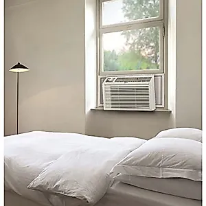 LG 5,000 BTU Window Air Conditioner, 115V, AC Window Unit Cools 150 Sq.Ft. (10' x 15' Room Size), Perfect for Bedrooms, Quiet AC with 2 Cooling & Fan Speeds, 2-Way Air Deflection, and Washable Filter