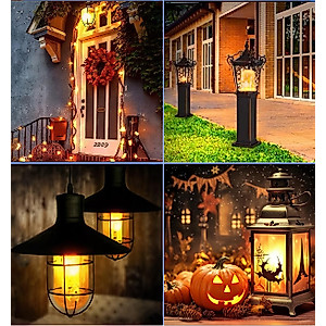 6W E26 LED Flame Effect Light Bulb - 4 Modes Fire Flickering Bulbs for Christmas Decoration Atmosphere Lighting (2 Pack)