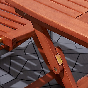 VIFAH V03SET2 Outdoor Wood 5-Piece Dining Set