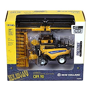 ERTL 1/64 New Holland CR9.90 Combine with Corn & Draper Heads, Prestige Series 13958