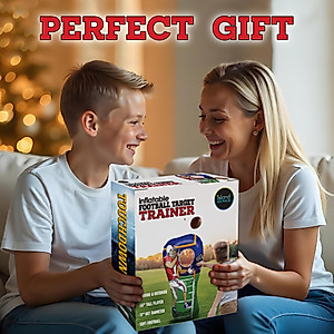 Island Genius Inflatable Football Toss Party Game, 60-Inch Football Player Football Target Practice for Kids, Football Games for Kids Party, Football Toys Football Games for Boys 8-12 Girls & Family