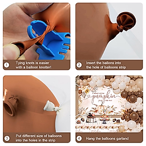 MEHOFOND Boho Little Pumpkin Baby Shower Party Decorations Set with Pumpkin Tablecloth 158PCS Bohemia Gender Neutral Balloons Garland Arch Kit a Little Pumpkin Is on the Way Blush Pink Floral Banner