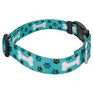 Country Brook Design - Oh My Dog Deluxe Dog Collar - Made in The U.S.A. - Dog's Life Collection featuring Playful Designs (1 Inch, Medium)