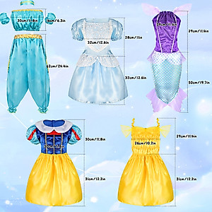 VGOFUN Princess Dresses for Girls - Dress up Clothes for Toddler Girl Pretend Play Gift for 3-6 Year Halloween Christmas Birthday