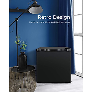 ADT 1.1 Cu.ft Upright Freezer with Compact Reversible Single Door,Removable Shelves Free Standing Mini Freezer with Adjustable Thermostat for Home/Kitchen/Office