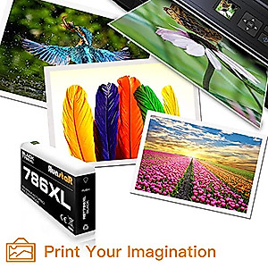 Run Star 1 Pack 786XL Black Remanufactured Ink Cartridge Replacement for Epson 786XL T786XL use for Epson Workforce Pro WF-4630 WF-5620 WF-5110 WF-4640 WF-5690 WF-5190 Printer (1 Black)