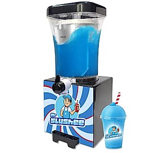 Mr Slushee Home-use Slushie Machine, New and Improved Countertop Slushy Maker for Kitchen, 34 fl oz, Ice Cold Frozen Slush Drink, Slushy Cup, Turns Your Favorite Sodas into Slushies.