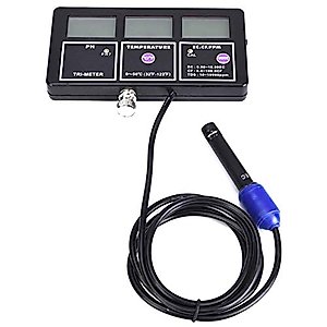 ciciglow Water Quality Monitor Tester, 5-in-1 EC CF Temperature Meter Tester with Backlight Display for Aquarium/Pool/Fish/Water Laboratory(110V US)