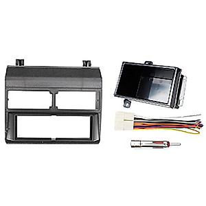Black Single Din Dash Kit Includes Pocket Wire Harness and Antenna Adapter Compatible with Chevrolet and Compatible with GMC 1988-1996 Truck Models