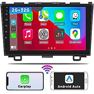 2G RAM 32G ROM for Honda CRV 2007-2011 Radio Android 11 Car Stereo with Wireless Apple Carplay Android Auto, Hikity 9 Inch Touch Screen with Bluetooth Backup Camera/WiFi/SWC/GPS Navigaion/HiFi