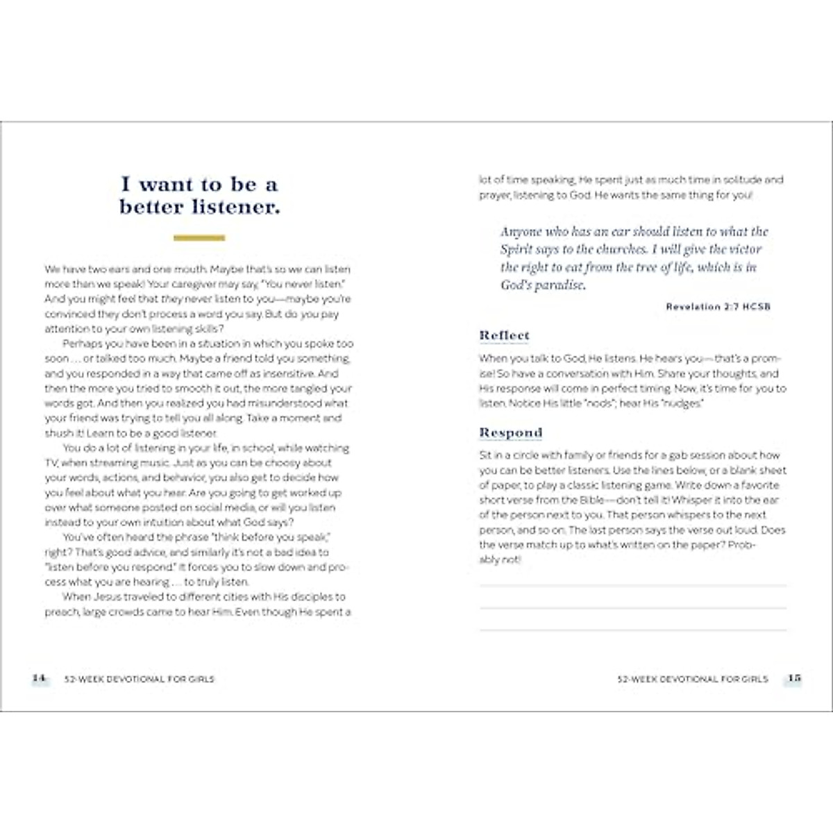 52-Week Devotional for Girls: Prayers for Growth and Inspiration