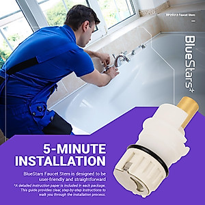 BlueStarts High-Quality RP25513 Faucet Stem - Compatible with Delta Faucet Kit Two Handle Faucets - Pack of 2