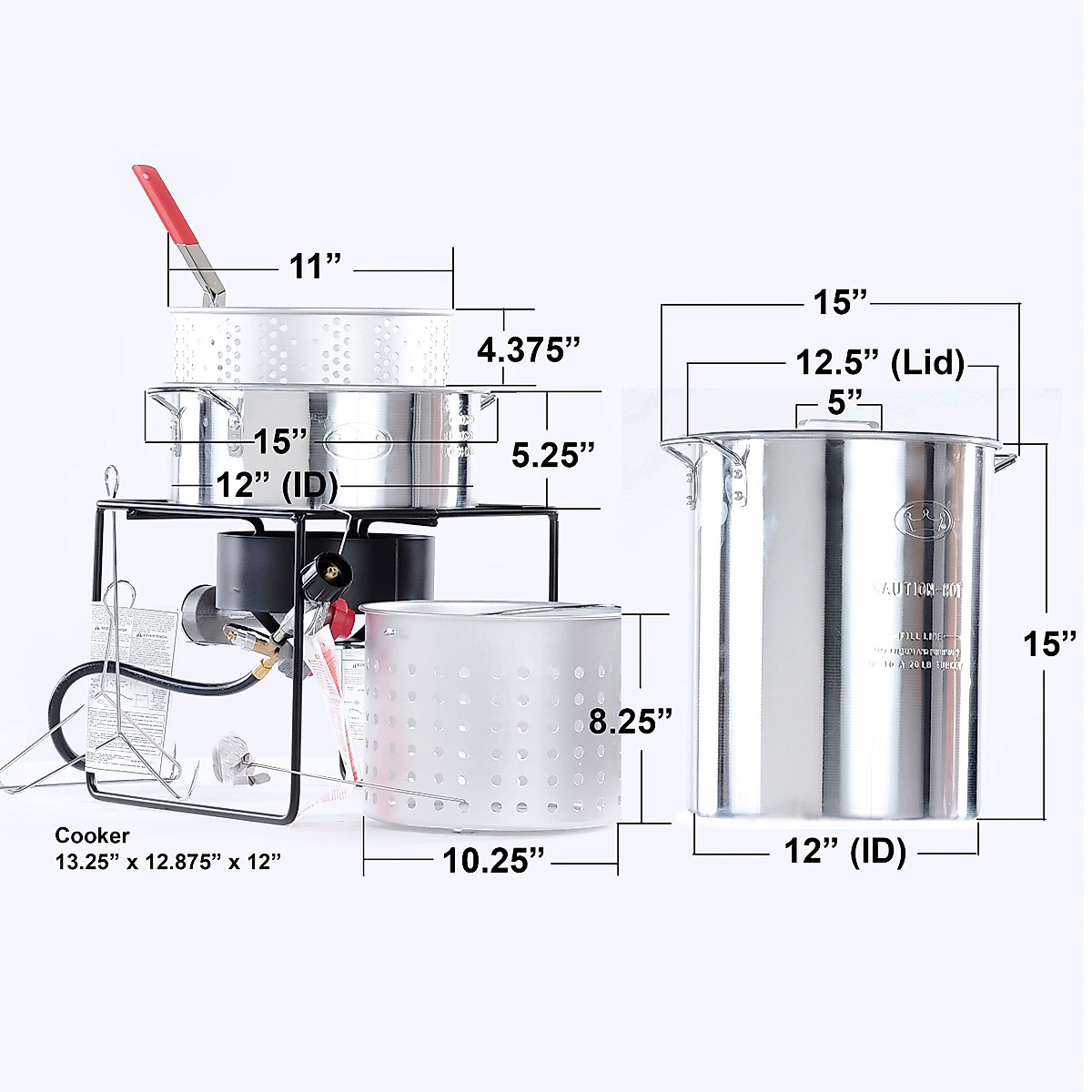 King Kooker Propane Outdoor Fry Boil Package with Zatarain's Crawfish, Shrimp & Crab Boil