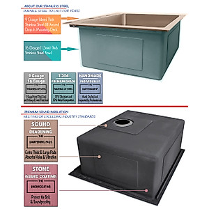 CozyBlock 36 Inches 16-Gauge Stainless Steel Topmount Drop-in Single Bowl Kitchen Sink in Brushed Stainless Steel Finish with Strainer