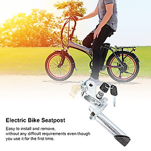 Electric Metal Seatpost Foldable with Anti Theft Key Internal Lock Accessory
