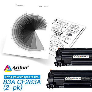 Arthur Imaging Compatible Toner Cartridge Replacement For HP CF283A (HP 83A) (Black, 2-Pack)
