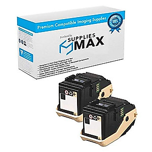 SuppliesMAX Remanufactured Replacement for Phaser 7100/7100DN/7100N Black Toner Cartridge (2/PK-5000 Page Yield) (106R02605-US)