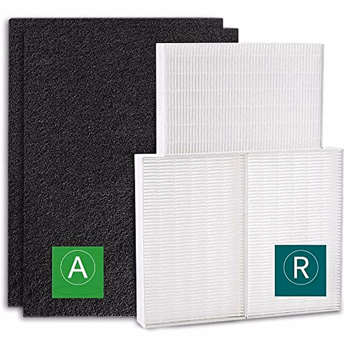 OUNEDA Replacement for Honeywell Filter R & HPA300 Filter (3 HEPA Filters+2 Activated Filters),Compatible with Honeywell Air Purifier HPA300