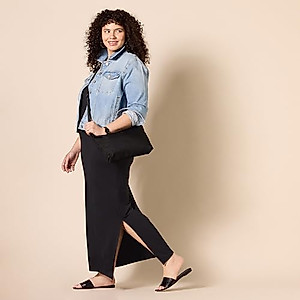 Amazon Essentials Women's Supersoft Terry Racerback Maxi Dress (Previously Daily Ritual), Black, Large