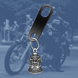 CHIMUYU Guardian Luck Bell Hanger 4 PCS Bike Motorcycle Bell Hangers with 4 PCS Split Rings (Black)